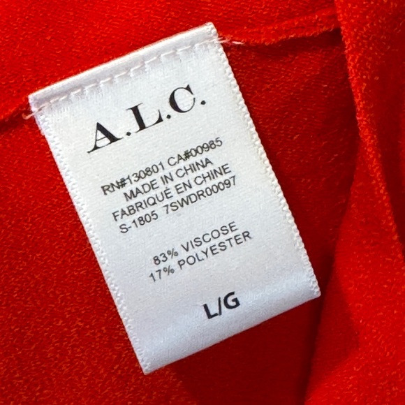 A.L.C. | Dresses | Alc Shara One Shoulder Dress In Poppy Red Size Large | Poshmark